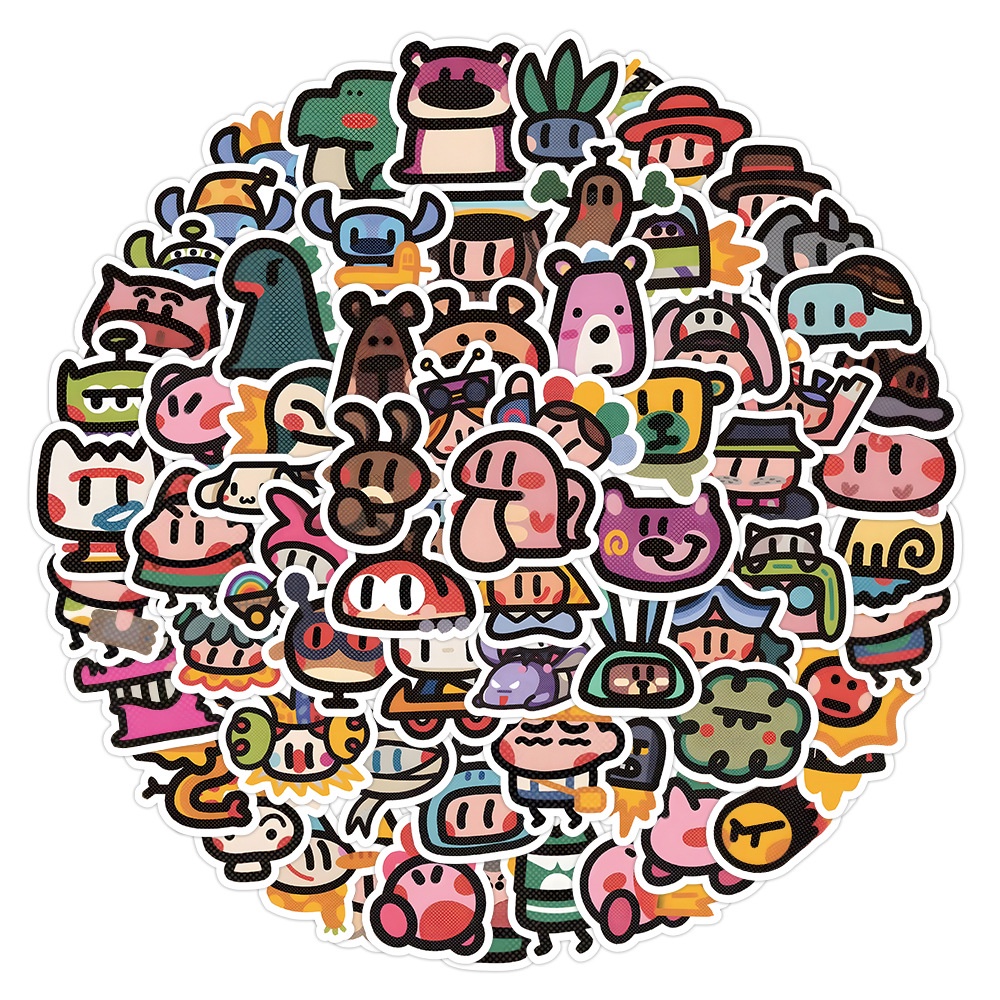 100PCS Cute Cartoon Oldschool Pokemon Stickers For Helmet Bicycle Hand ...