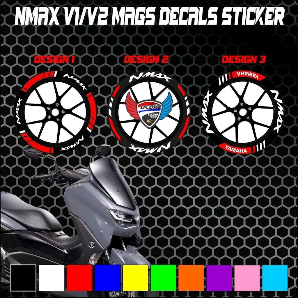 nmax mags decals stickers for v1 v2 diecut waterproof | Shopee Singapore