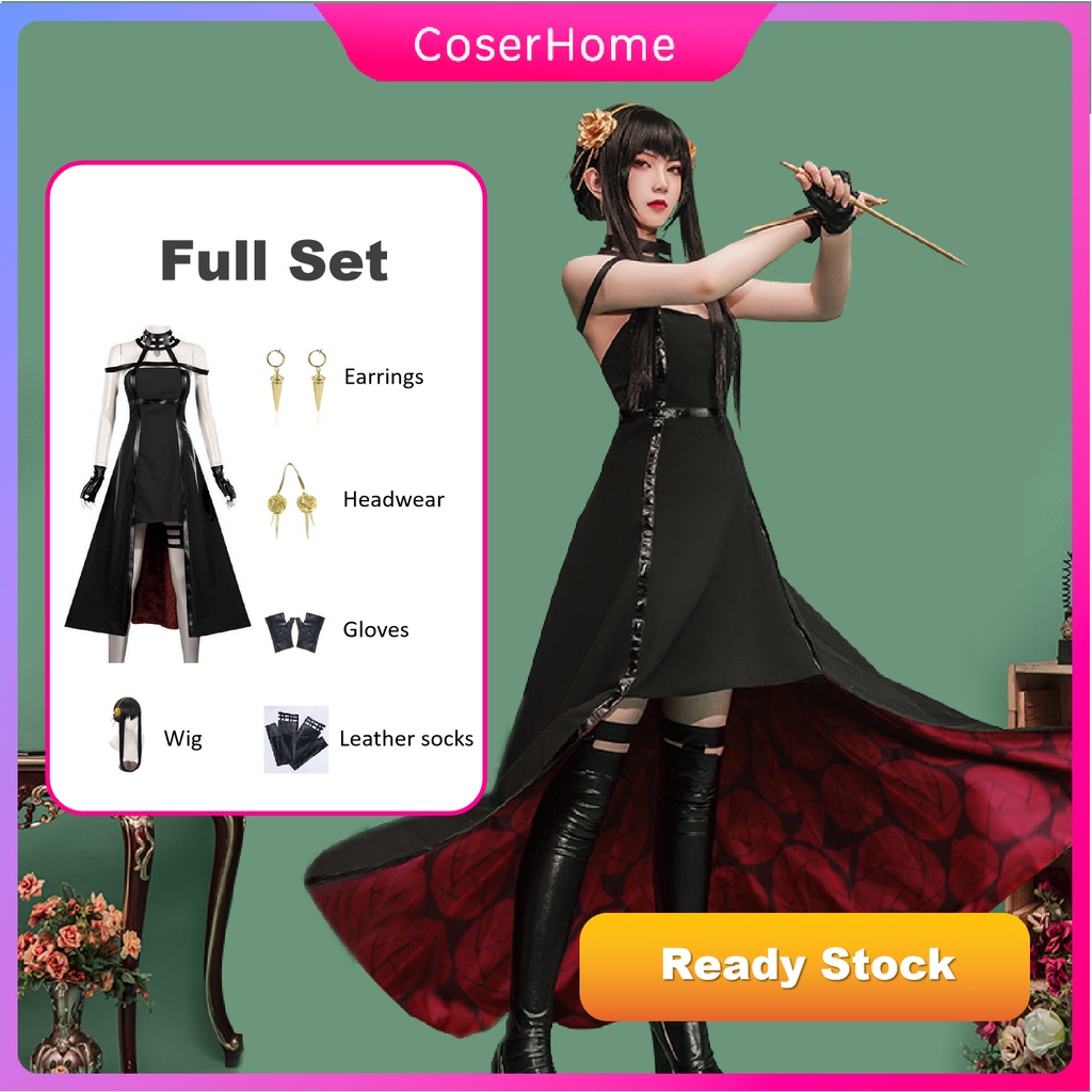 Spy X Family Yor Forger Cosplay Costume Anime Black Dress Uniform ...