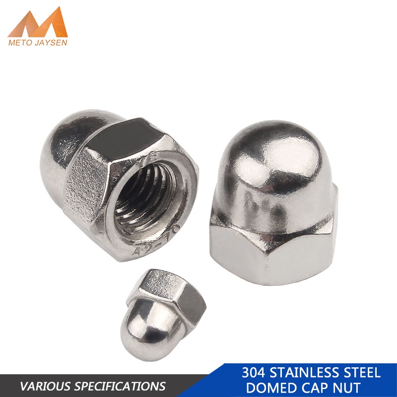 304 Stainless Steel Hexagon Domed Cap Acorn Nuts M3 M4 M5 M6 M8 M10 M12 Ball Head Nut Round Head ...