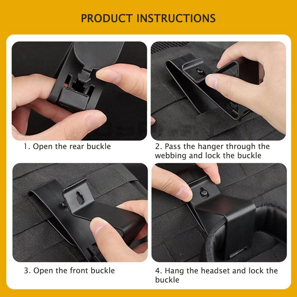 Molle Quick Release Clip Portable Headphone Hanger Buckle Hook for Belt ...