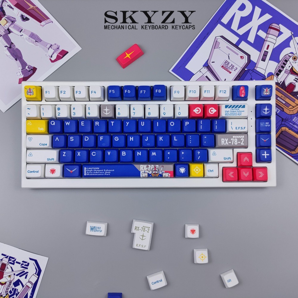 GUNDAM Keycaps SDA Profile Mobile Suit Anime PBT Dye Sub Mechanical ...