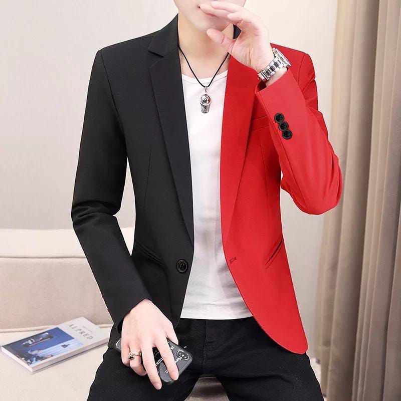 Two color formal Blazer jacket/high twist men's Blazer | Shopee Singapore
