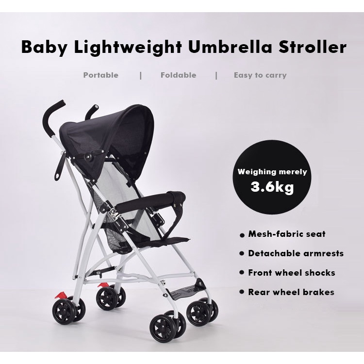 3.6kg only Lightweight Folding Compact Travel Stroller with Canopy for ...