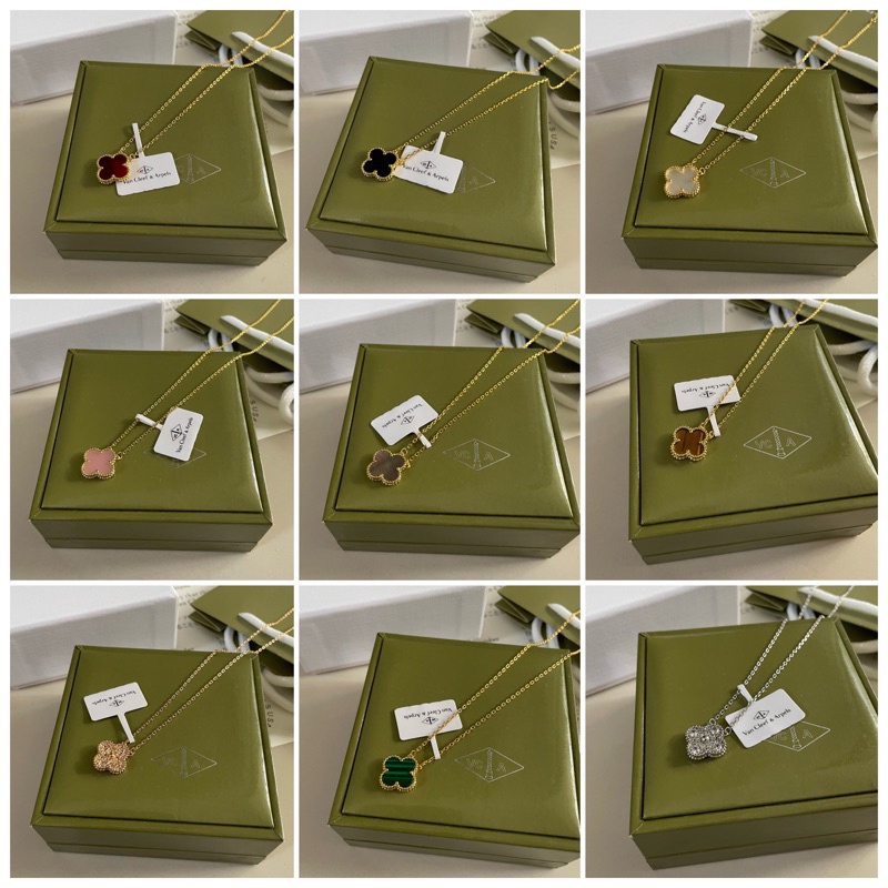 VCA 5vintage ALHAMBRA VC Clover Leaf flower Pearl gold plated S925 ...