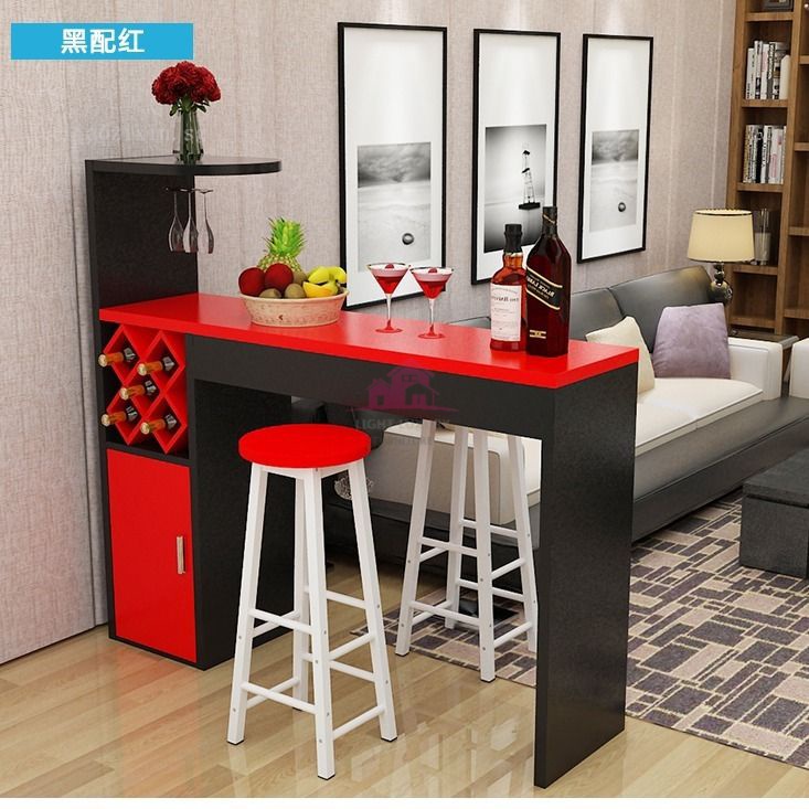 Household bar table simple modern bar table wine cabinet living room ...