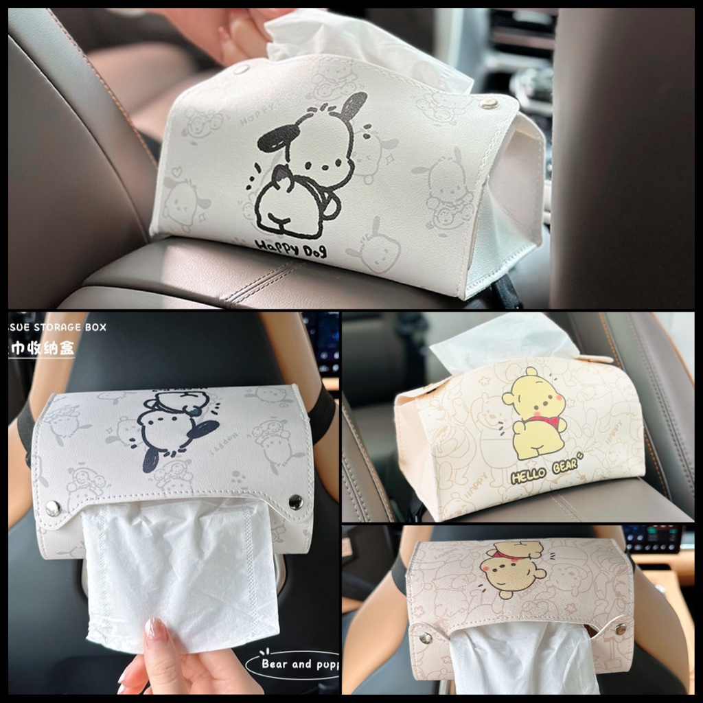 Lovely Winnie Pooh Car Tissue Box Cute Cartoon Car Interior ...