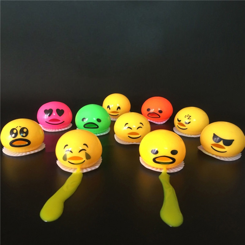 New Squishy Puking Egg Yolk Stress Ball With Yellow Goop Relieve Stress ...
