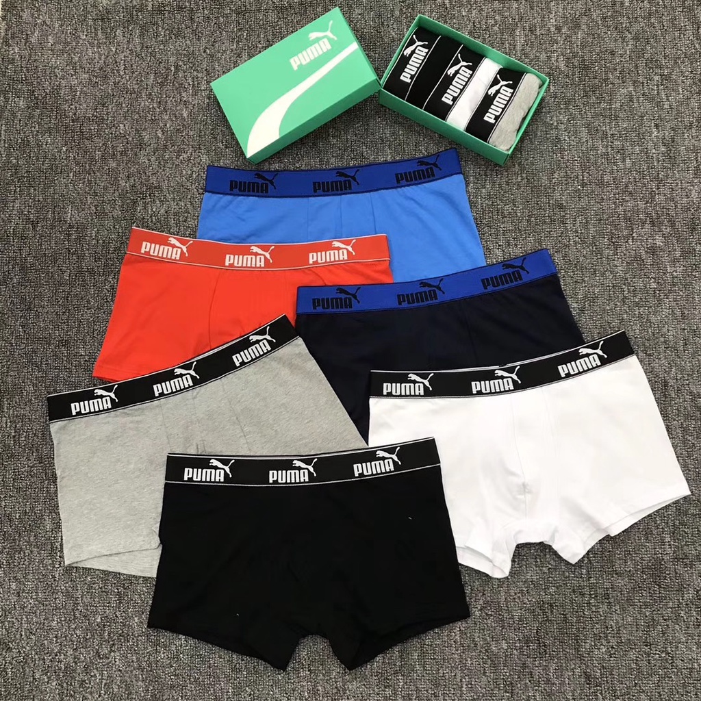 [3pcs+Box] Men's Underwear Cotton Boxer Briefs Breathable Men's ...
