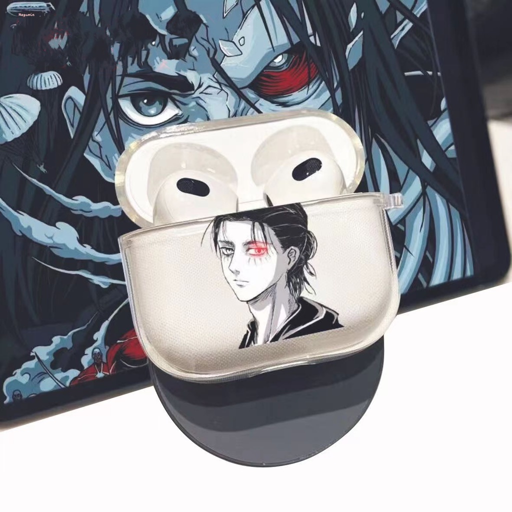 Anime Attack on Titan Eren Transparent Case for Airpods Pro 3 2 1 ...