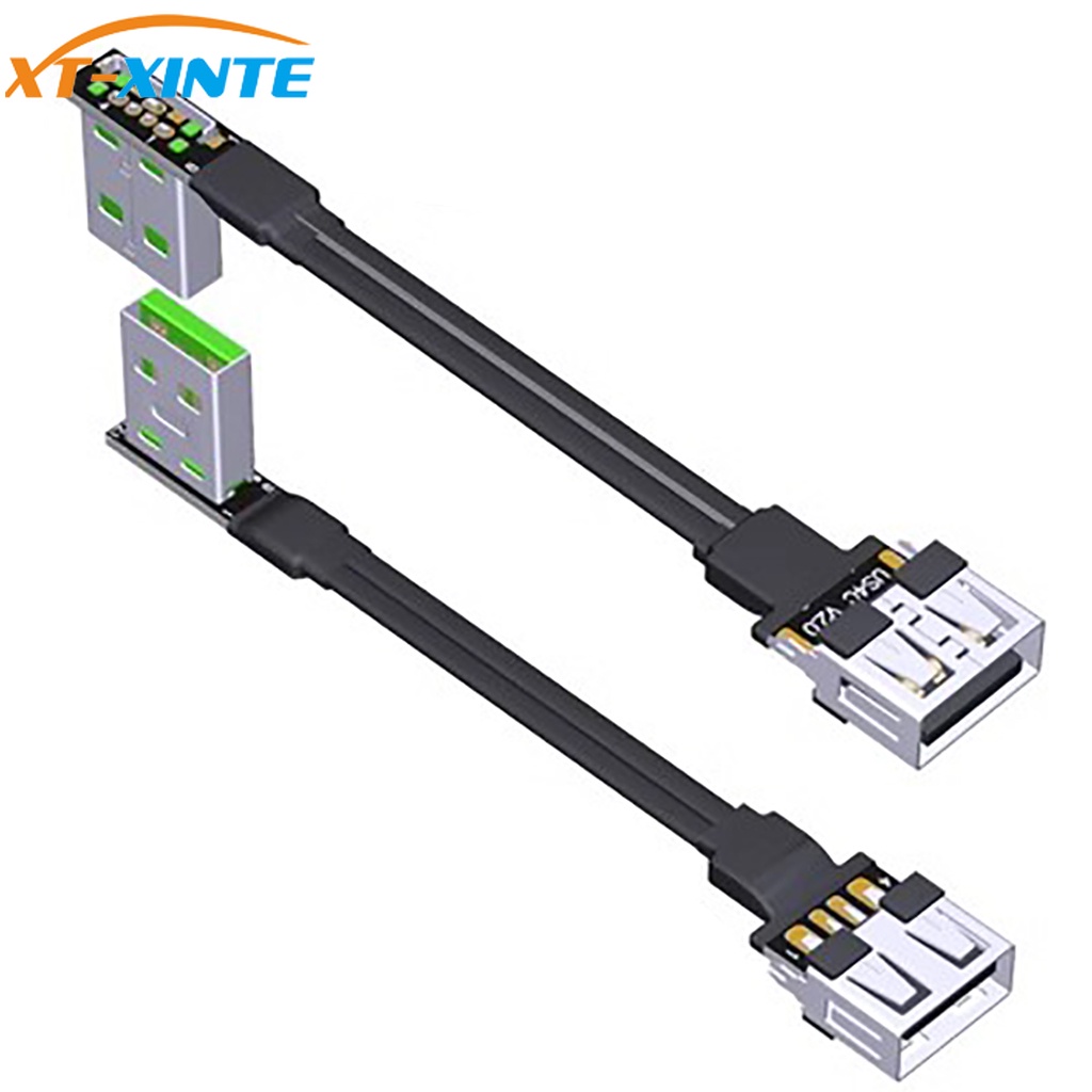 ADT-Link USB2.0 Ultra Thin Lightweight Short Flat Cable Type-A Male to ...