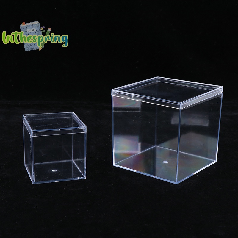 [lnthespringS] 1Pc Transparent Acrylic Boxes With Cover Plastic ...
