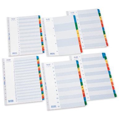 Bantex Reinforced Tabs Divider Indexe A4/Ordner Binder Cardboard ...