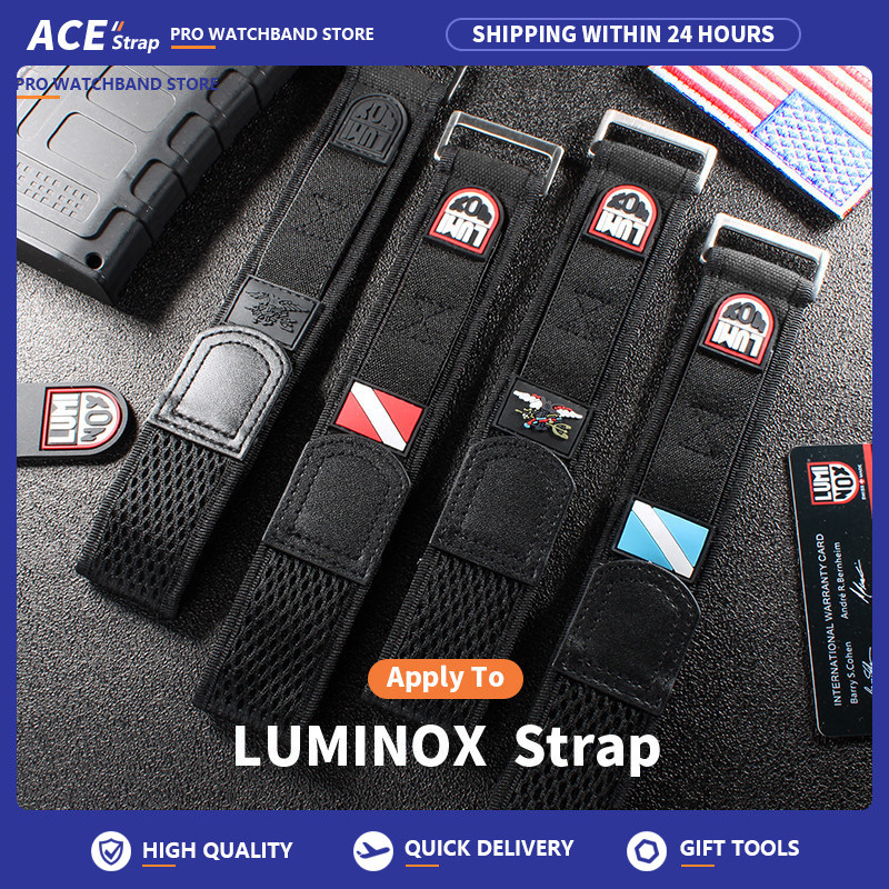 Apply To LUMINOX Watch Strap 20mm 22mm 23mm Velcro Nylon Canvas Quick ...