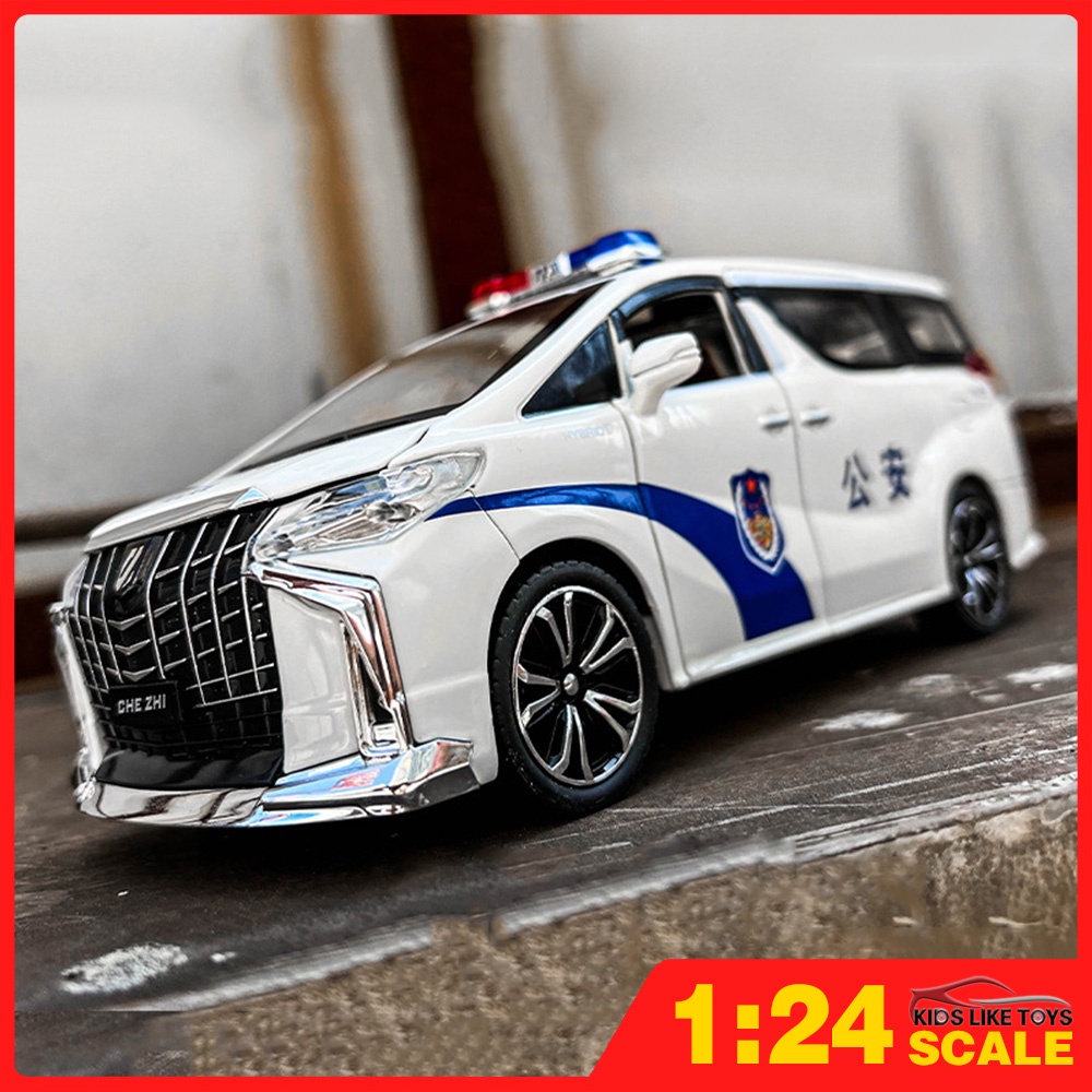 KLT 1:24 Toyota Alphard police car Metal Alloy Toys Car Model Diecast ...