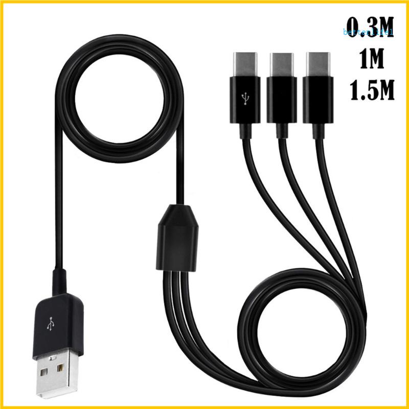 BTM USB Type C Splitter Charging Cable 3 in 1 Multi Charging Cable USB A to 3 Type C | Shopee ...