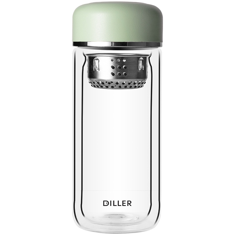 DILLER Double High Borosilicate Glass Tea Water Mug (300ML) | Shopee Singapore