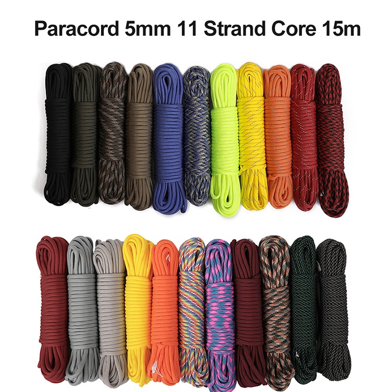 Paracord 5mm 11 Strand Core 15m Parachute Cord Lanyard For Hiking ...
