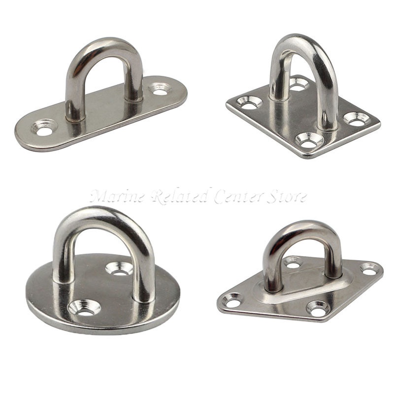 M5 M6 M8 Stainless Steel 304 Pad Eye Plate Hook Fixed Deck Door Buckle ...
