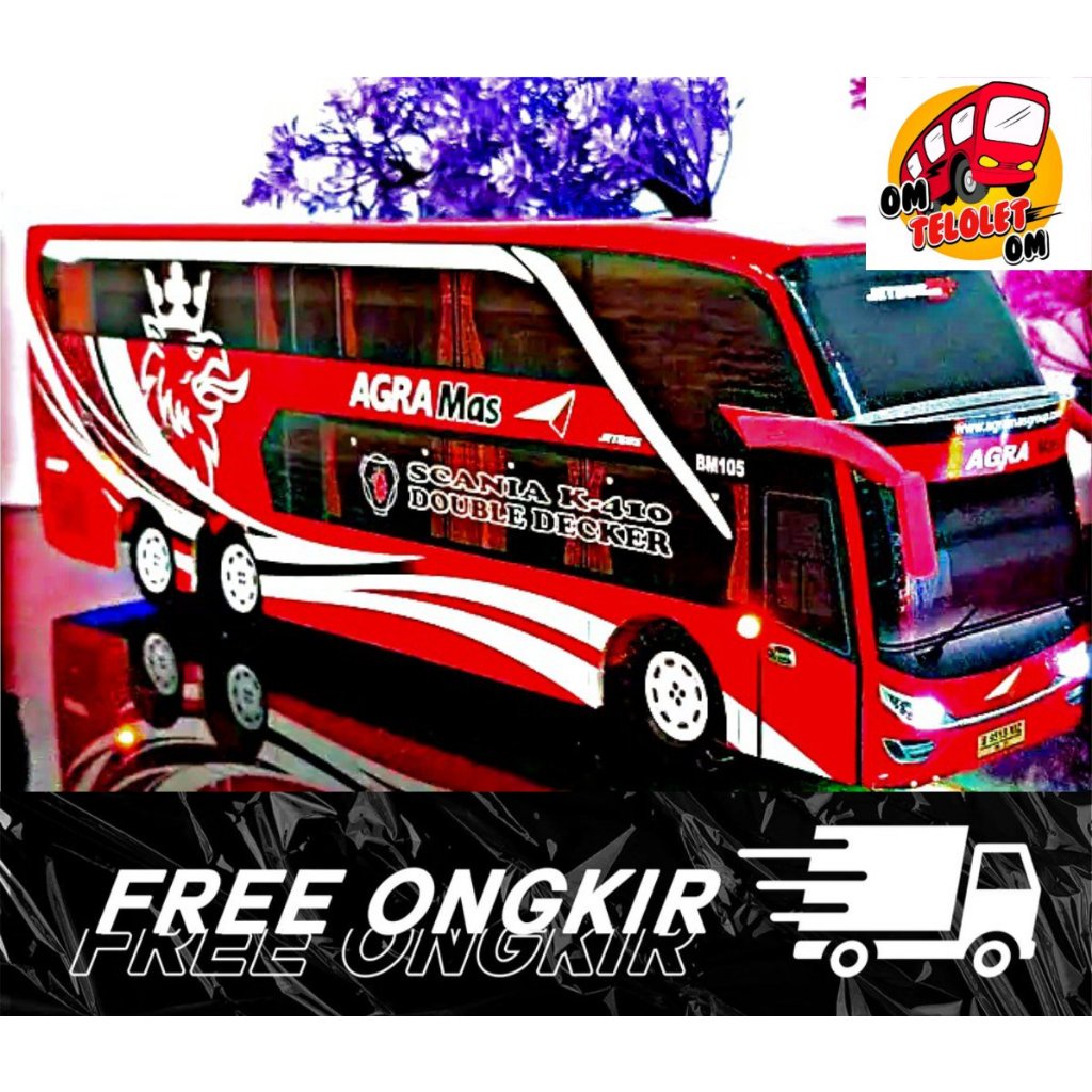Miniature Papercraft Bus AGRA MAS Sogan3+ Voyager full telolet Lamp ...