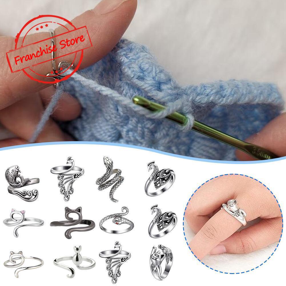 Retro Crochet with Thread Rings Adjustable Tension Loop for Crochet ...