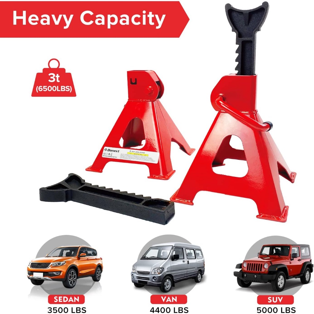 3T/2T Ton Heavy Duty Jack Stand With Additional Safety Lock ( 1 Pair ...