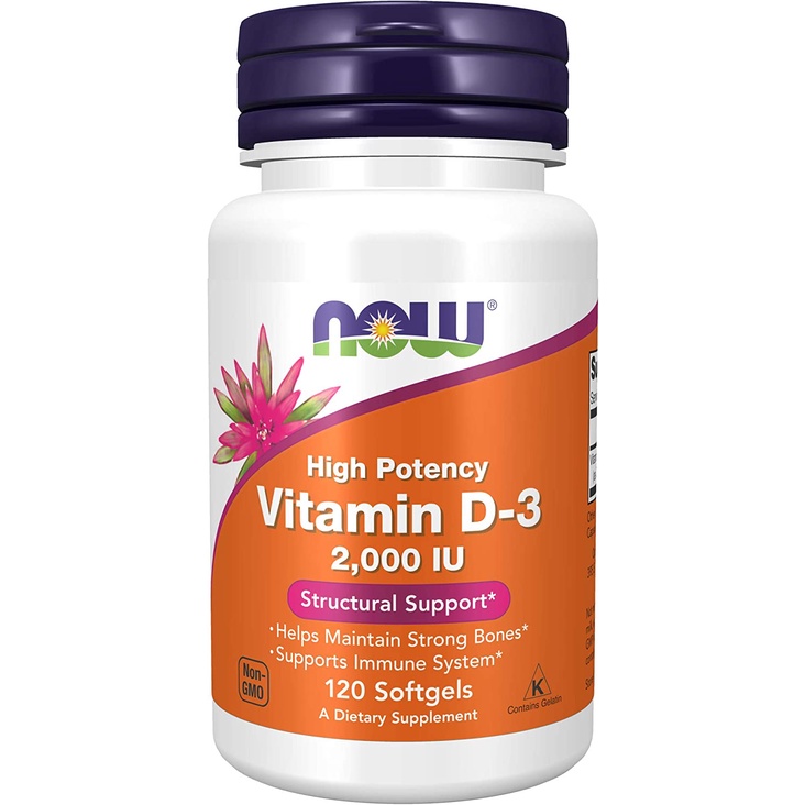 Now Foods High Potency Vitamin D-3 2,000 IU / 5,000 IU 120 softgels (Select Option) | Shopee ...