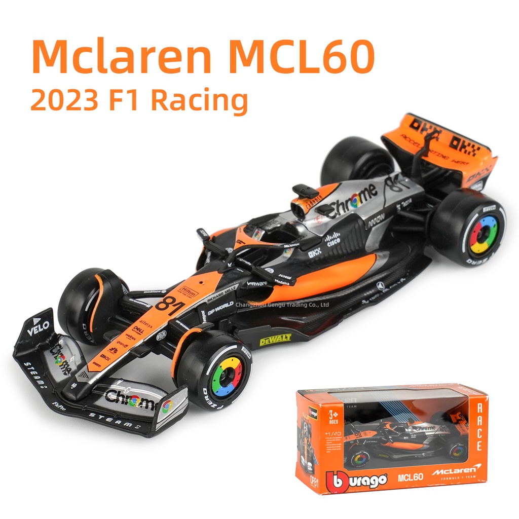Bburago 1:43 2023 Mclaren MCL60 F1 Formula Car Die Cast Vehicles ...