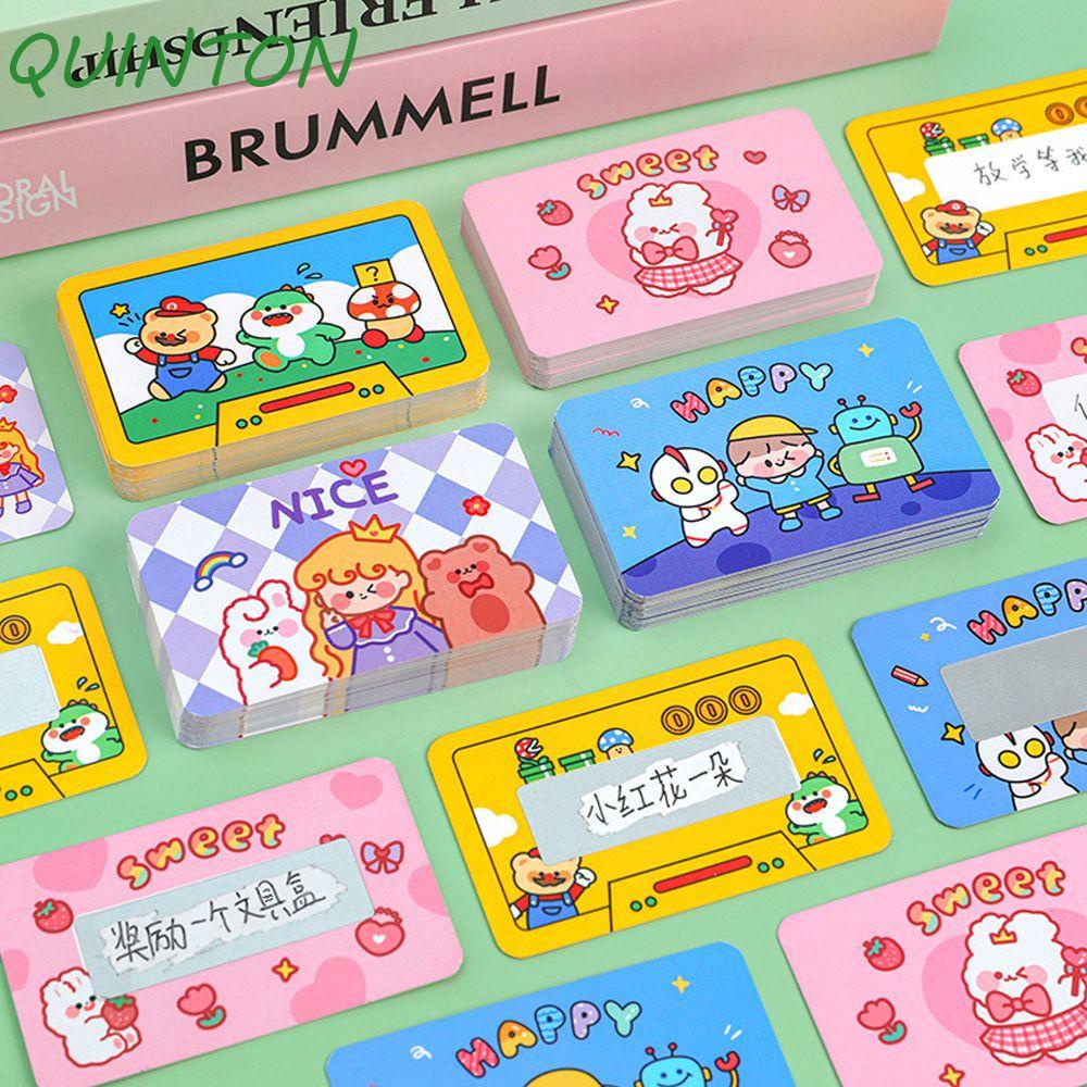 QUINTON Reward Scratch Cards 20Pcs Handwritten Cartoon Family Lucky ...