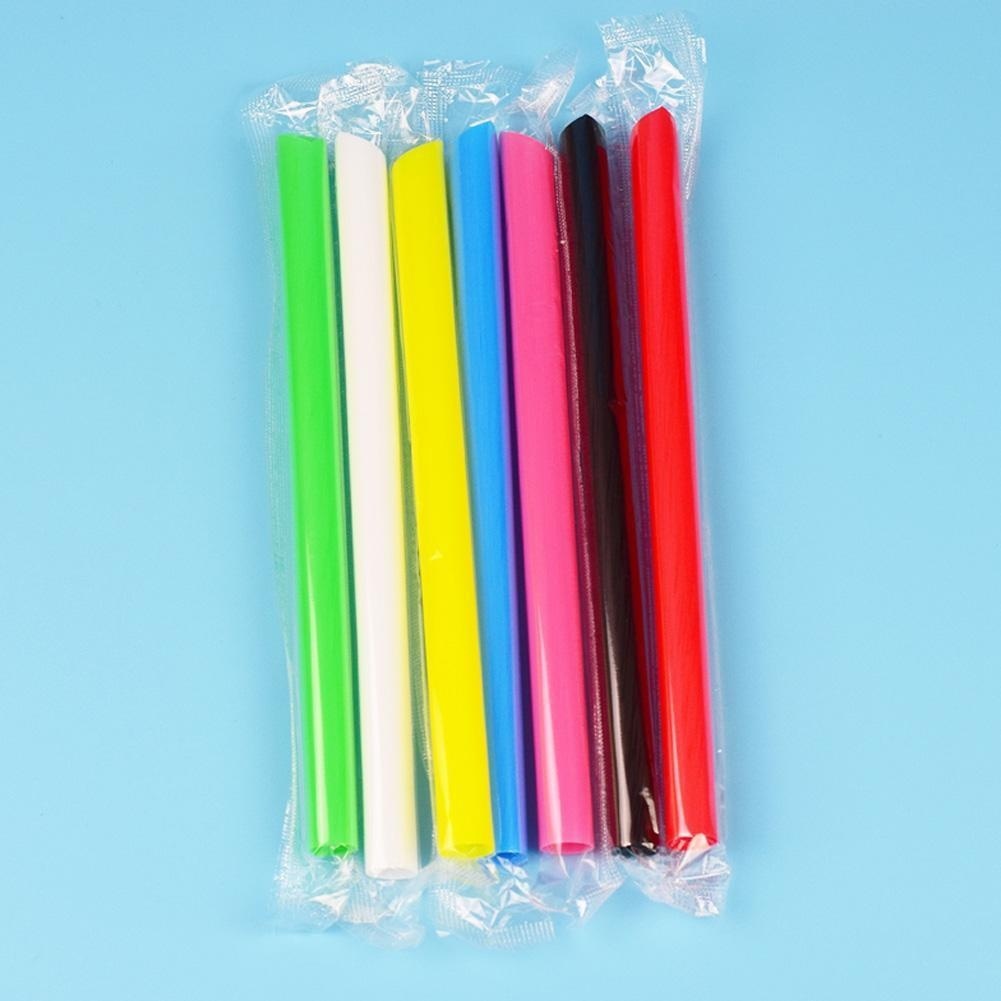 Disposable Straw Jumbo Colored Straw Pearl Milk Tea Straw Supplies ...