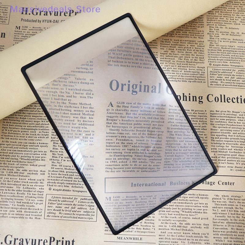 Massivedeals Magnifying Glass A5 Full Page Large Sheet Magnifier ...