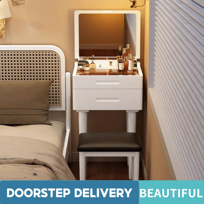 Dressing Table Solid Wood Mini Dressing Small Bedroom Modern And Simple ...