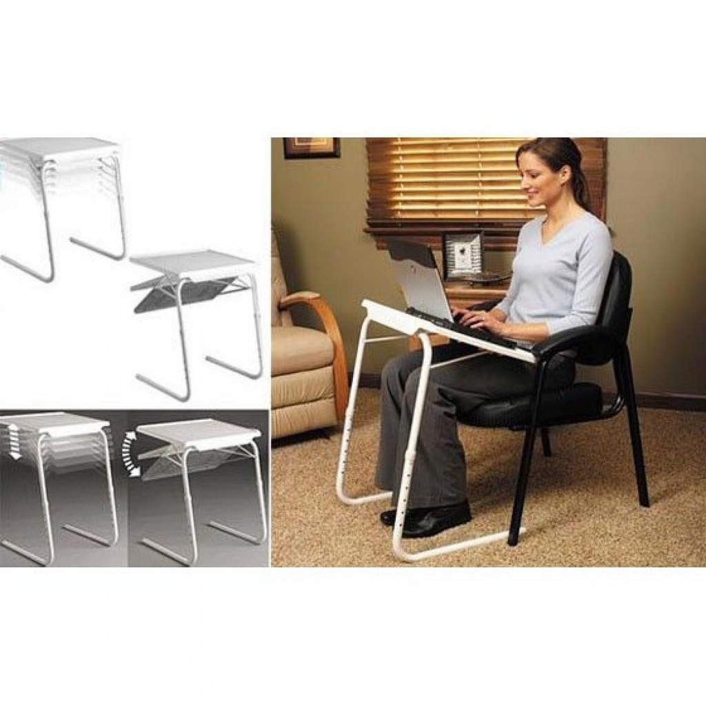 Table Mate II Portable Adjustable Height Folding Laptop Table (ORI) | Shopee Singapore
