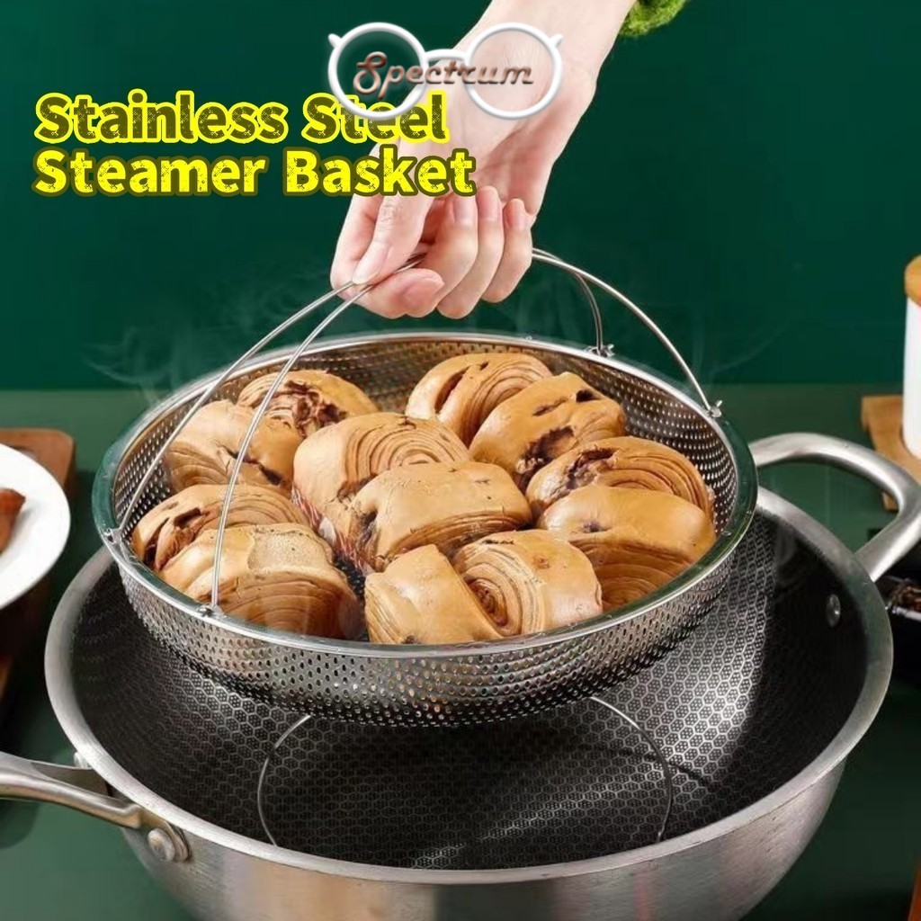 Stainless Steel Steamer Basket with Handle Detachable Multifunctional ...