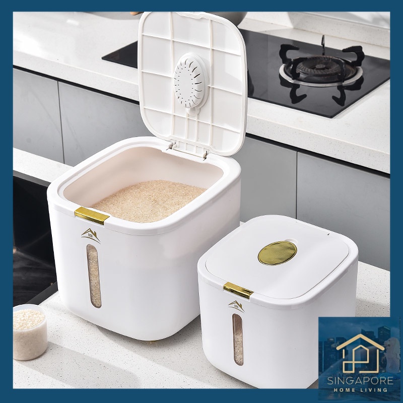 READY STOCK (10kg/5kg) Rice Storage Box Grain Household Cereal Rice ...