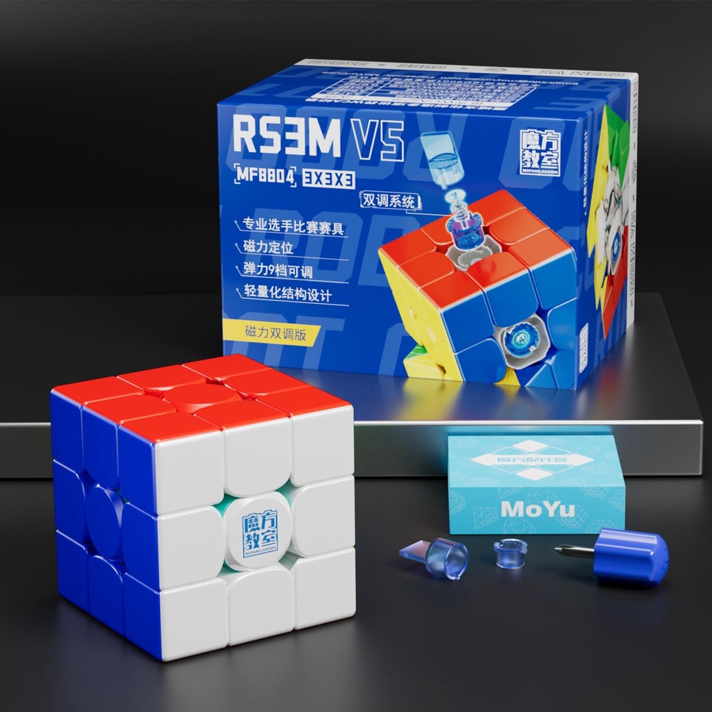 Moyu RS3M V5 2023 Magnetic Dual Adjustment 3x3 Speed Cube, Stickerless ...