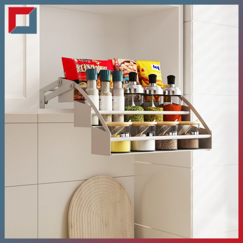 Kitchen cabinet hanging cabinet pull-down storage rack lifting basket ...