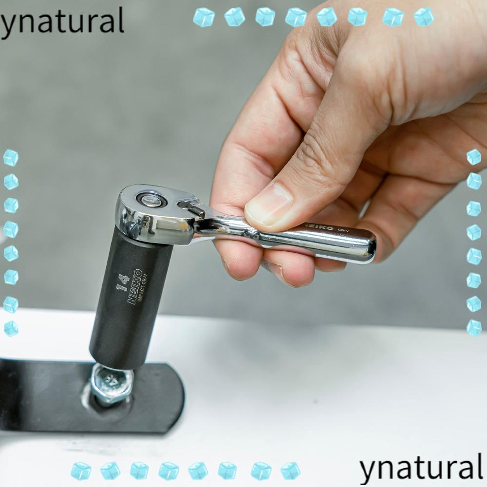 YNATURAL Drive Stubby Ratchet, Two-way 72-Tooth Square Head Spanner ...