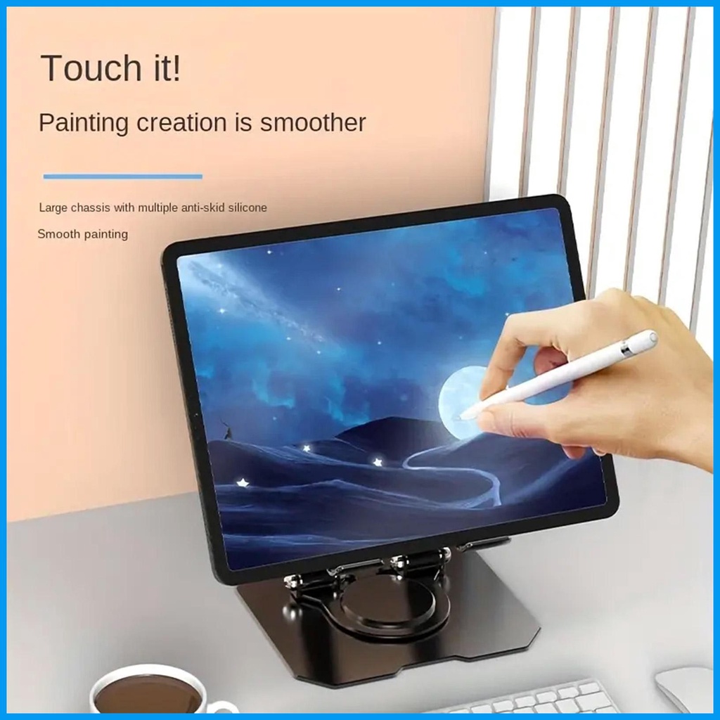 Tablet Desk Stand Adjustable 360 Degree Rotating Tablet Holder for ...