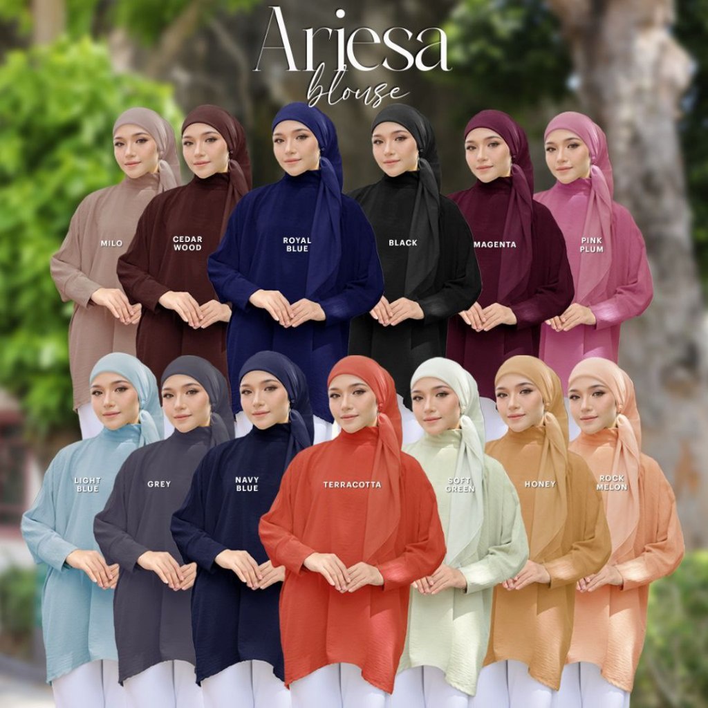 TUNIKMY | BLOUSE ARIESA TURTLENECK IRONLESS PLUS SIZE VIRAL 2024 ...