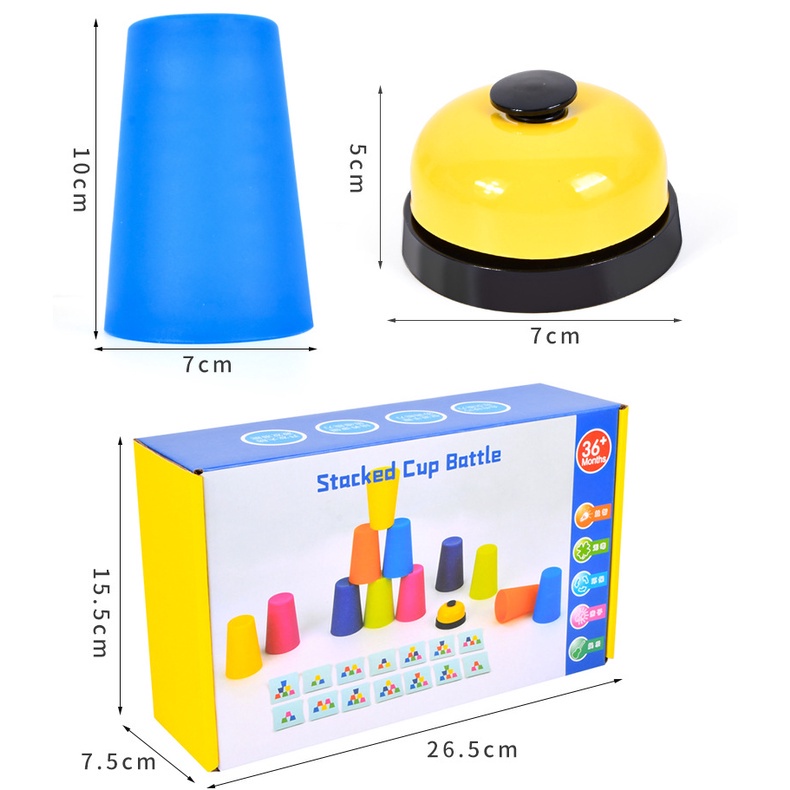 Stacking Cups Games Kids Early Competition Educational Toy Shape and ...