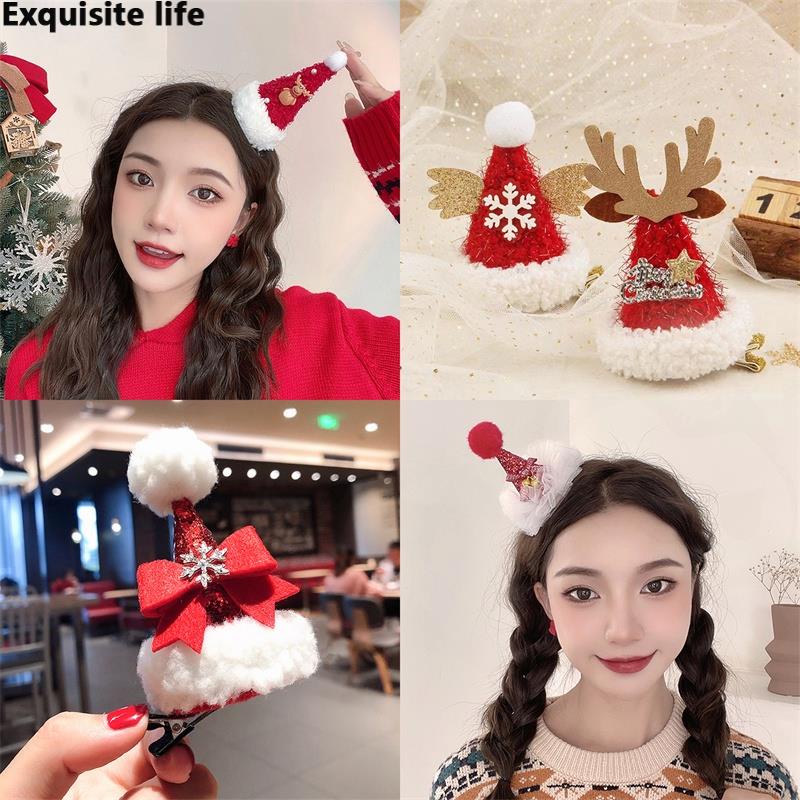 Christmas Hat Hairpin Christmas Hair Clips | Christmas Small Cute Gifts ...