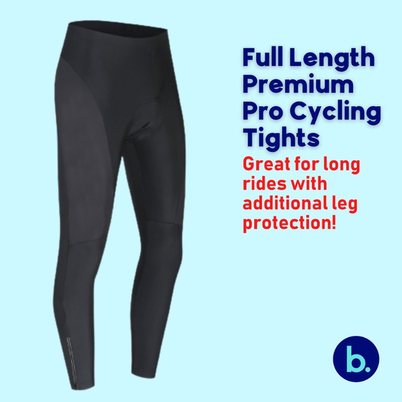 bizkut Premium PRO Long Cycling Tights Bike Pants 3D Gel Padded Riding ...