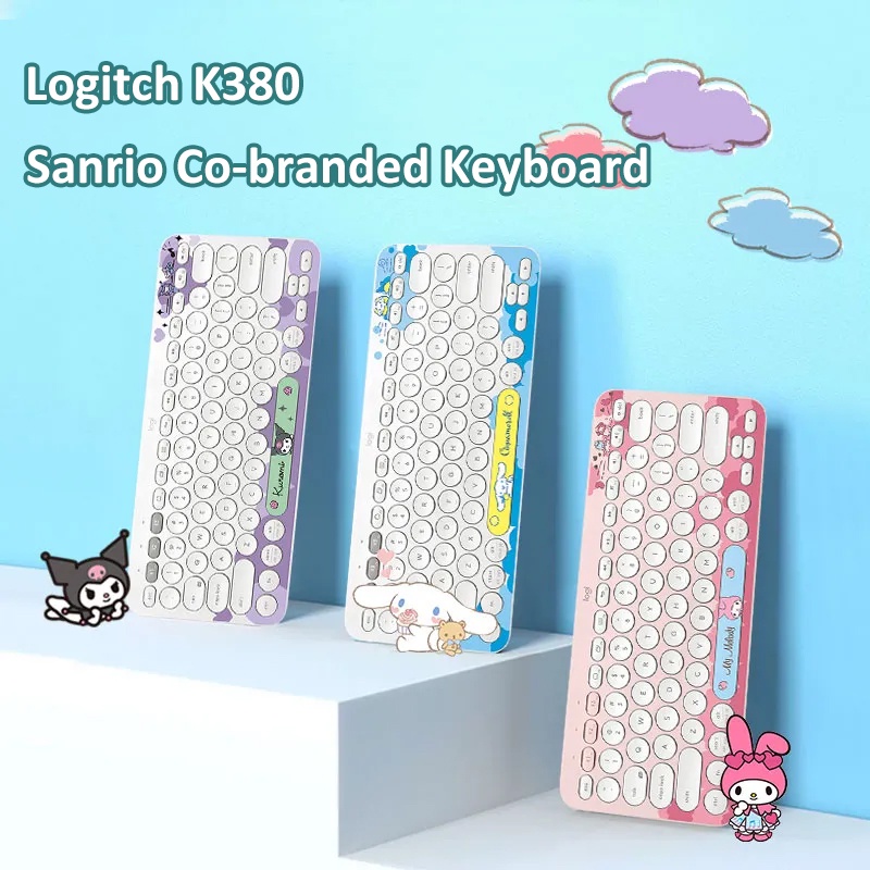 Logitech Sanrio Co-branded K380 Wireless Keyboard Mouse Set Kuromi ...