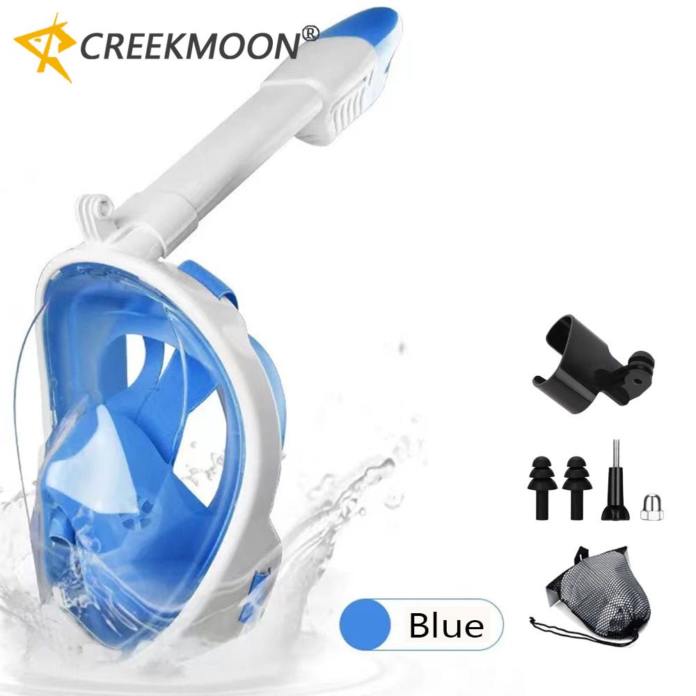Underwater Snorkeling Full Face Children Swimming Mask Set Scuba Diving ...