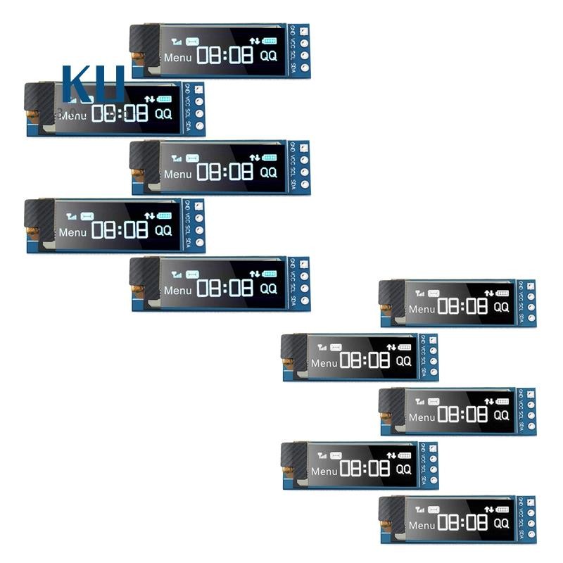 5 Pieces I2C Display Module 0.91 Inch I2C OLED Display Module I2C OLED Screen Driver DC 3.3V-5V ...