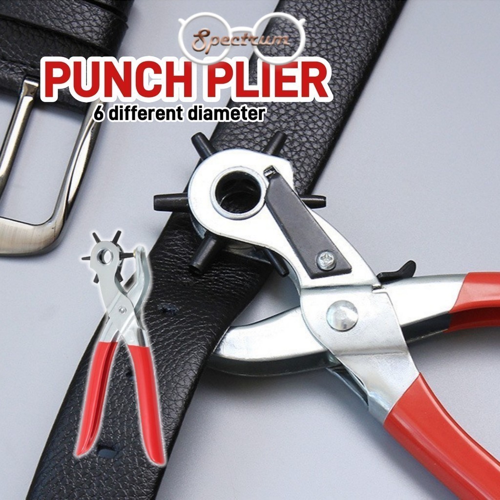 Punch Pliers Leather Belt Hole Hand Tool Heavy Duty Size Revolving ...