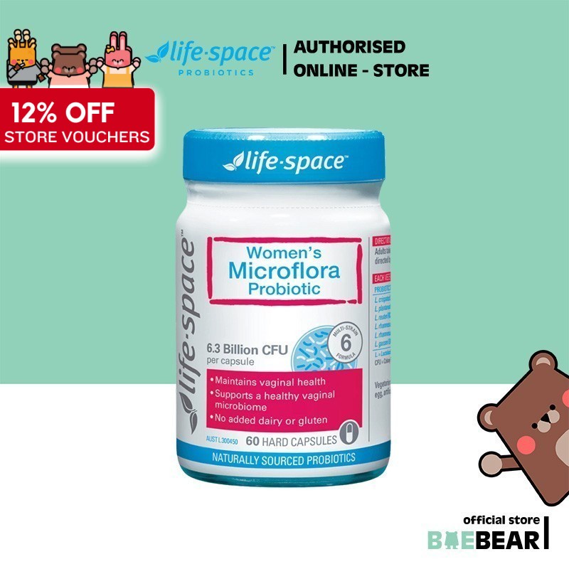 Brand Authorized Life Space Womens Microflora Probiotic 60 Capsules
