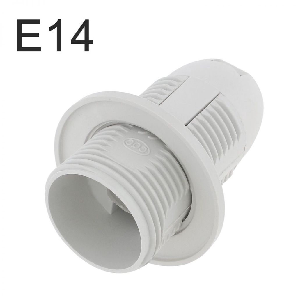 E14 Lamp Holder Edison Screw Lamp Holder Insulating Plastic Shell Light ...