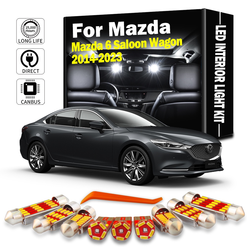 13Pcs Car Accessories LED Interior Dome Map Reading Plate Light Kit For ...